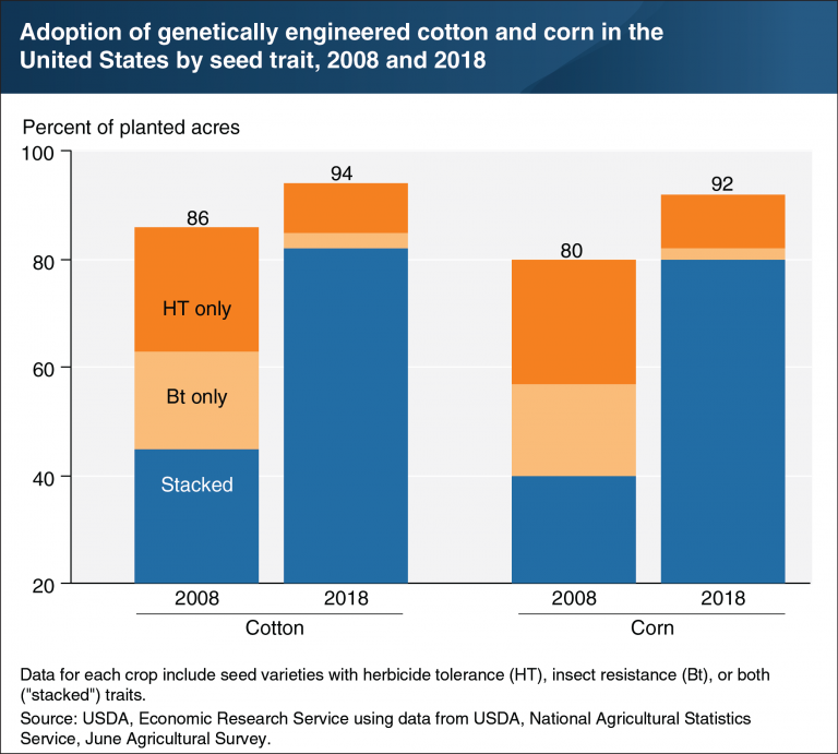USDA Data Shows Big Shift Upward Over Last Decade in Corn and Cotton ...
